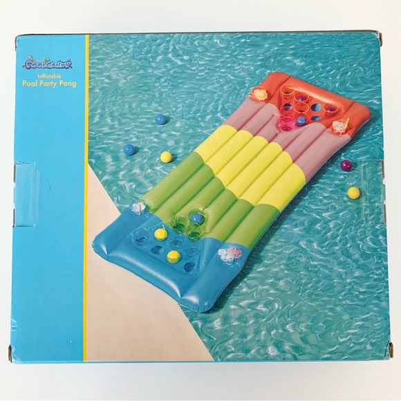 PoolCandy | Games | Poolcandy Rainbow Inflatable Pool Party Pong Game ...